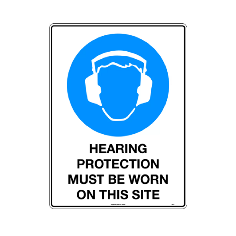Safety Sign 400x600mm - Hearing Protection – Kangaroo Site Supplies