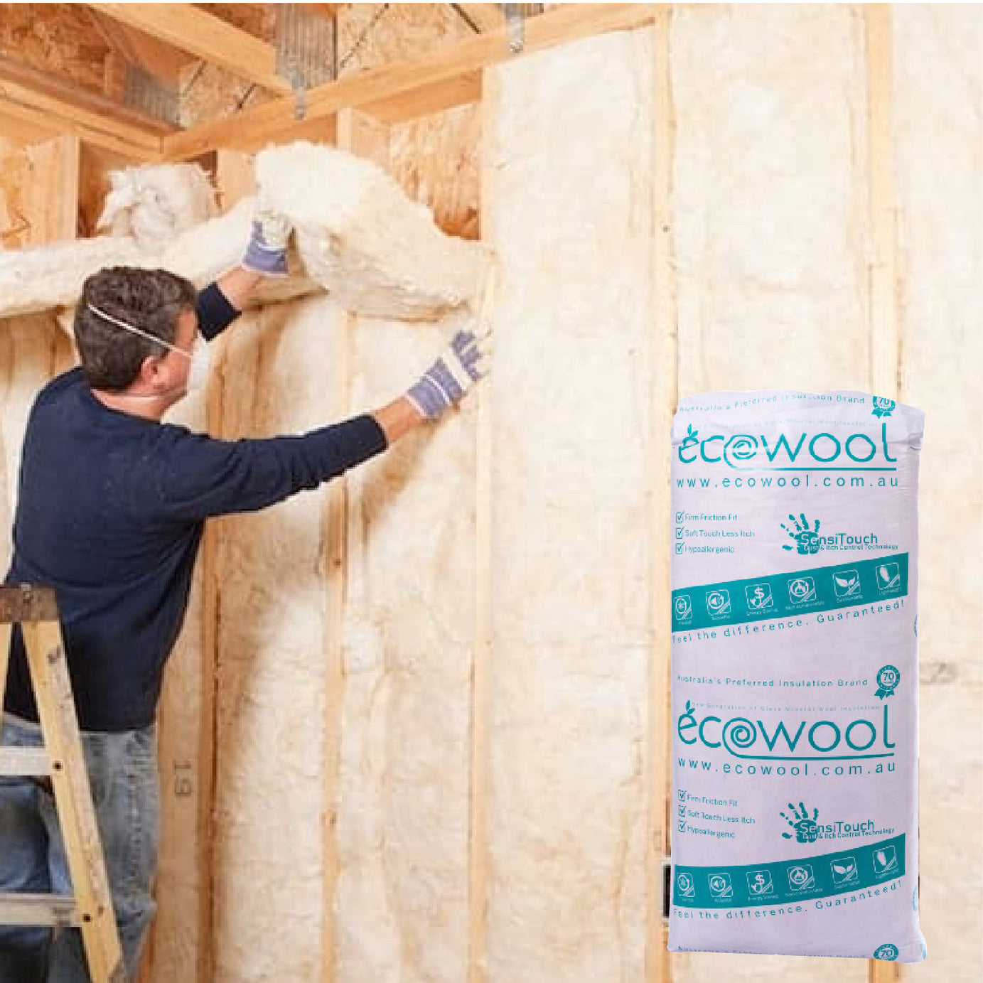 ECOWOOL R20W430 / R20W580 Wall Insulation R2.0, 2 Sizes – Kangaroo Site Supplies