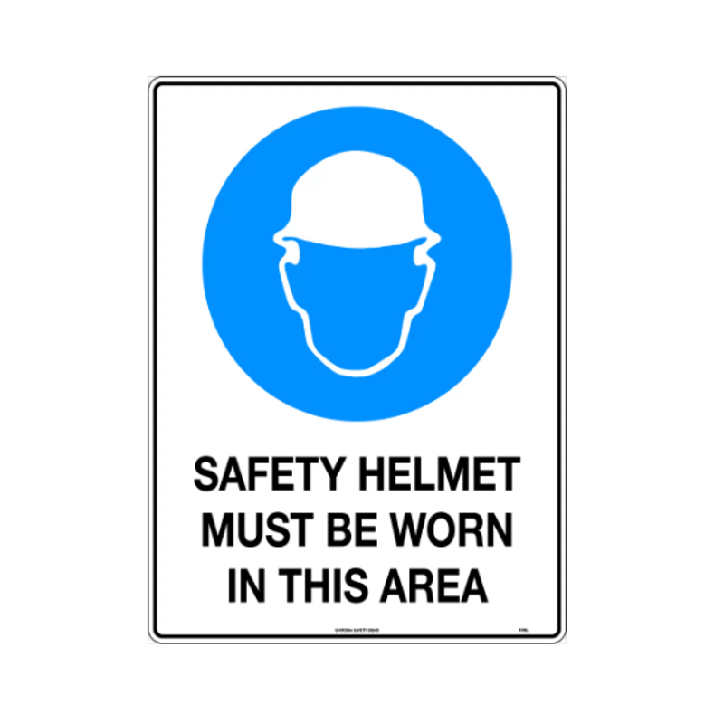 Safety Sign 400x600mm - Safety Helmet – Kangaroo Site Supplies