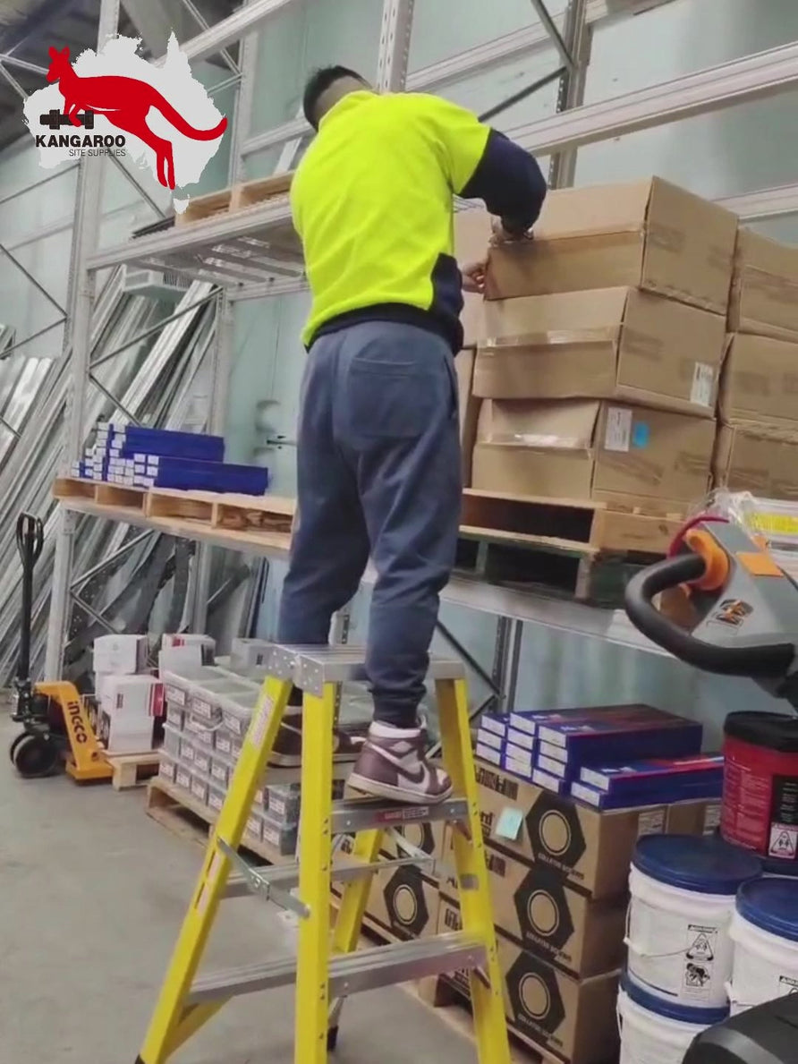 Jinmao 150kg Rated Fibreglass Double Sided Step Ladder – Kangaroo Site ...